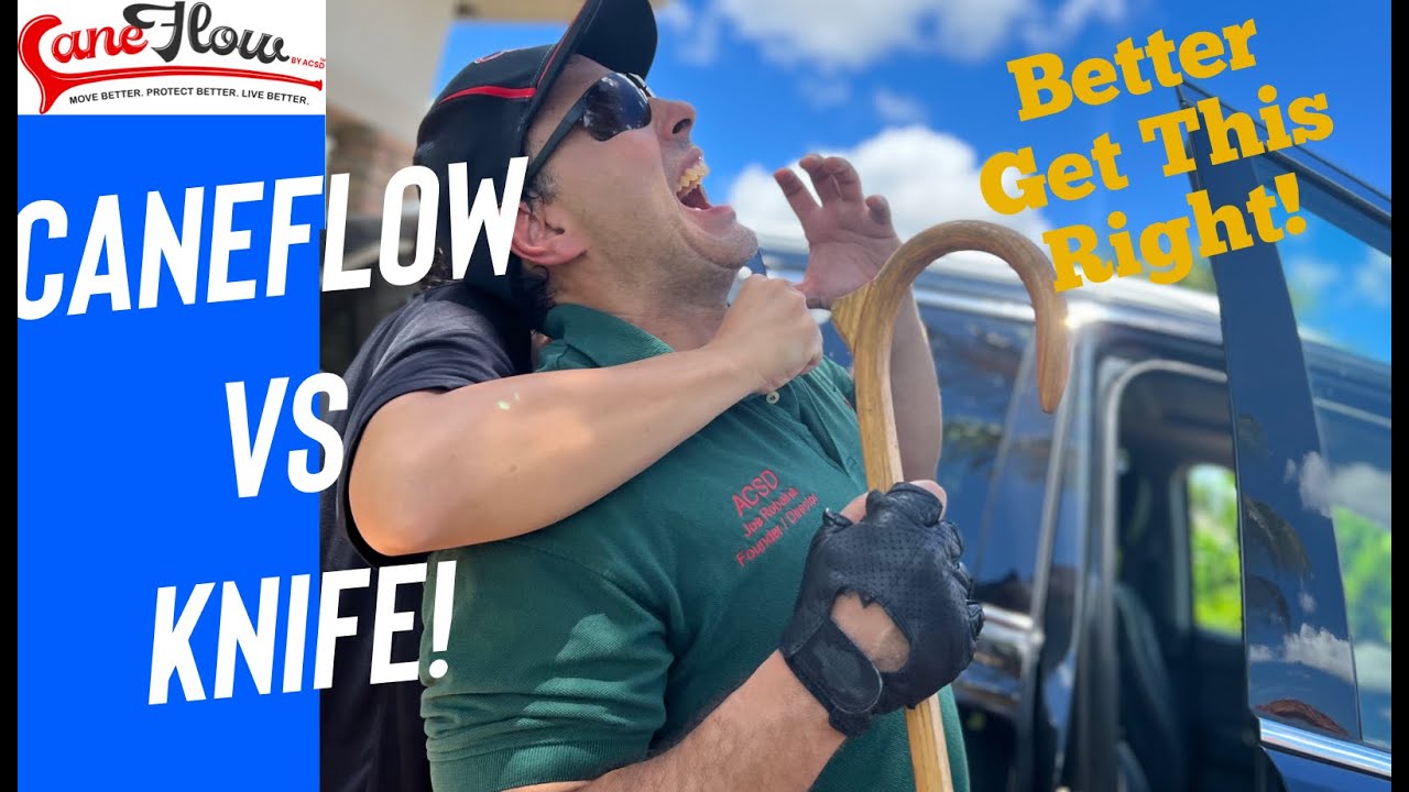 Cane Self Defense: CaneFlow vs Knife! - YouTube