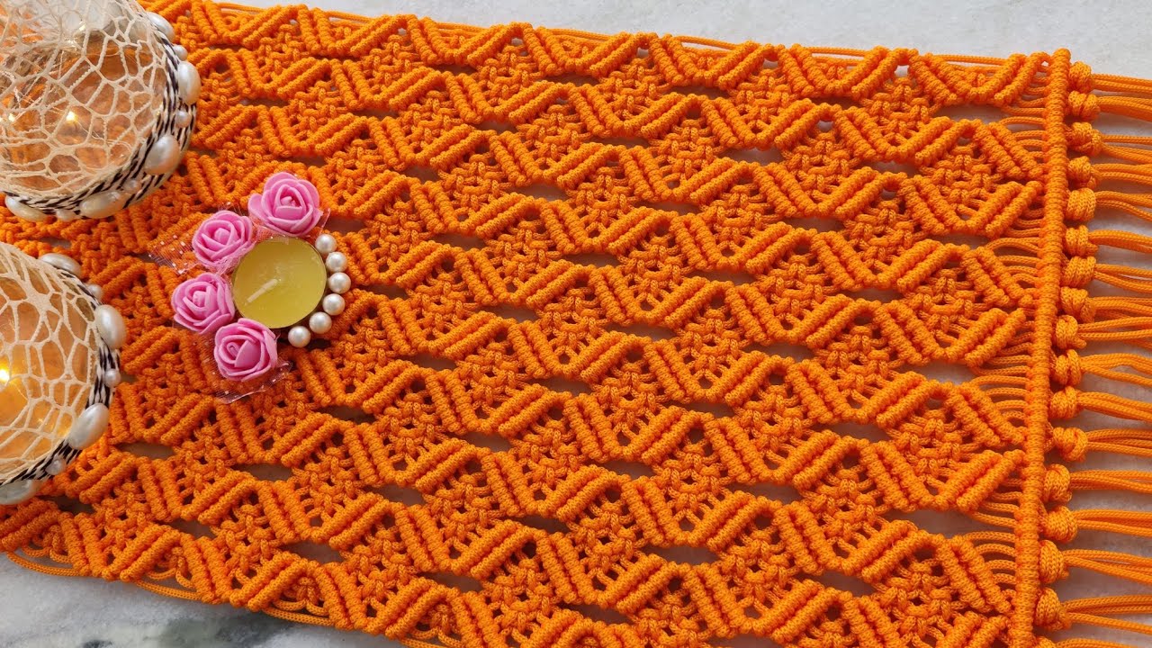 Macrame table mat | Macrame work |sangitas craft - YouTube