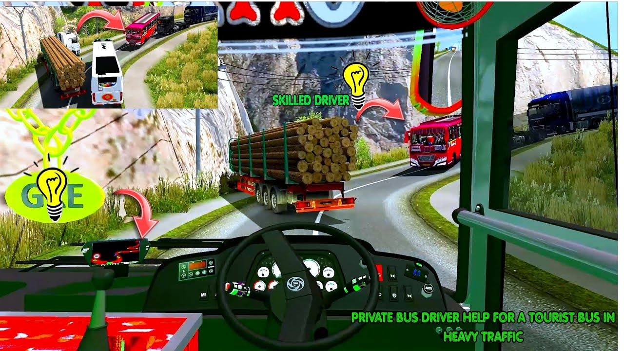 PRIVATE BUS DRIVER HELP FOR A TOURIST BUS IN HEAVY TRAFFIC, EXTREMELY ...