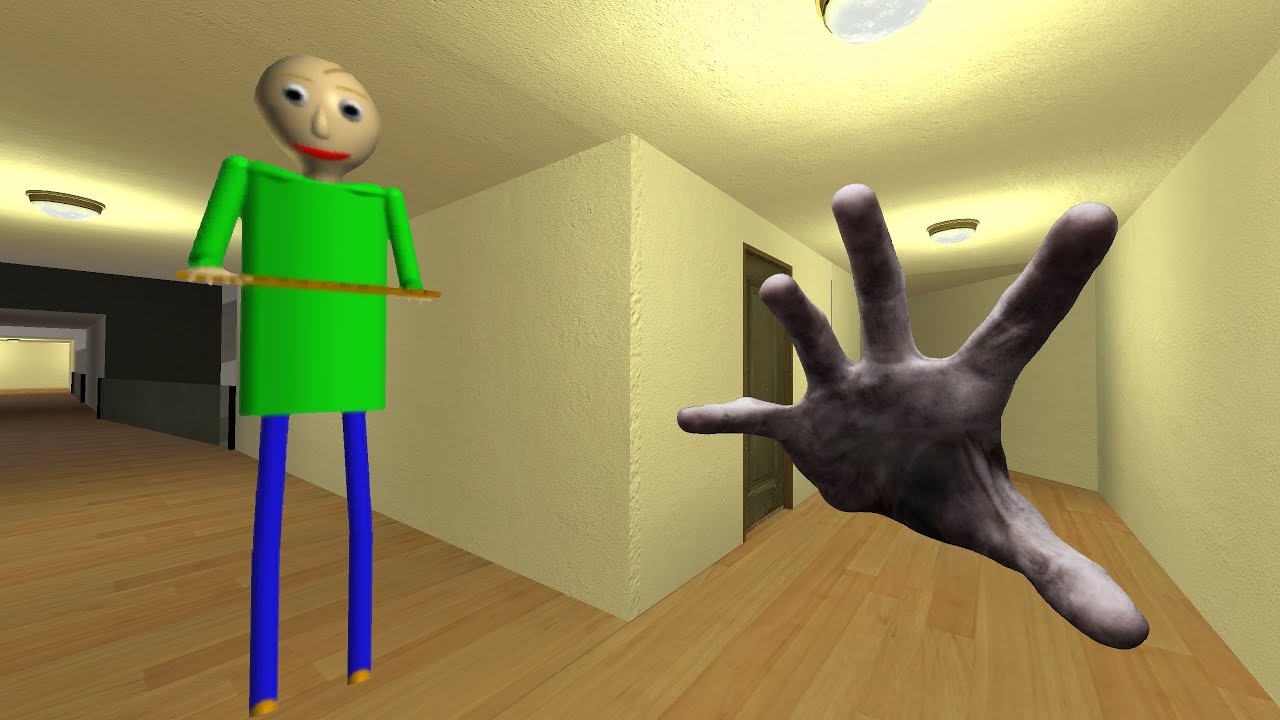 Baldi And Scary Hand Nextbot Gmod - YouTube