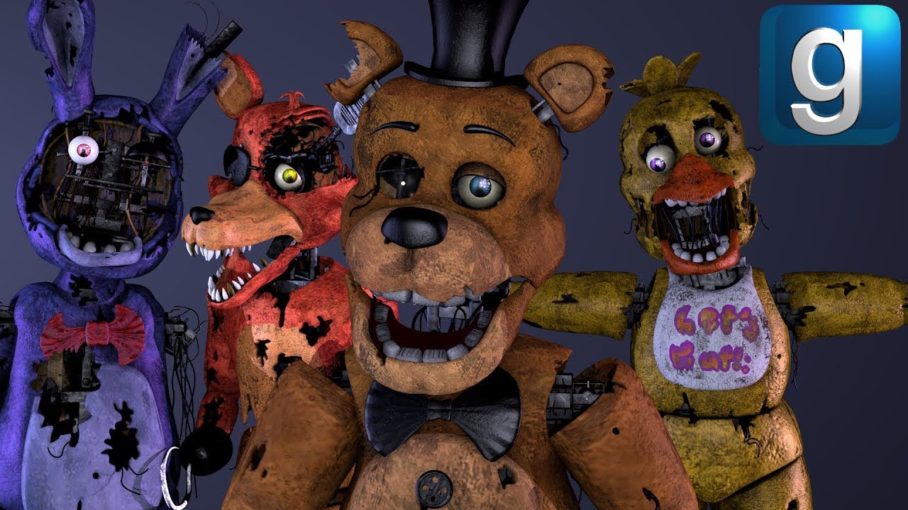 Gmod FNAF | Review | Brand New Stylized Withered Animatronics Ragdolls ...