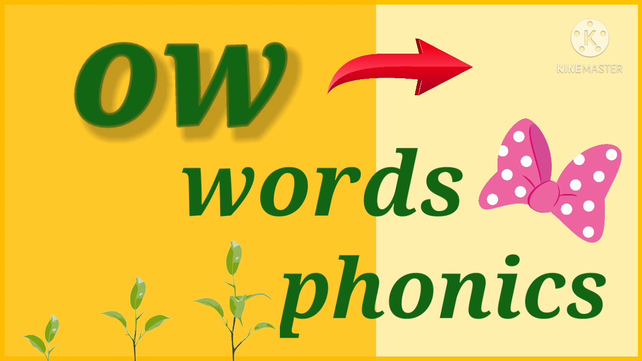 'ow' words|phonics sound 'ow'| 'ow'Digraph| ow' sound words| Phonics ...
