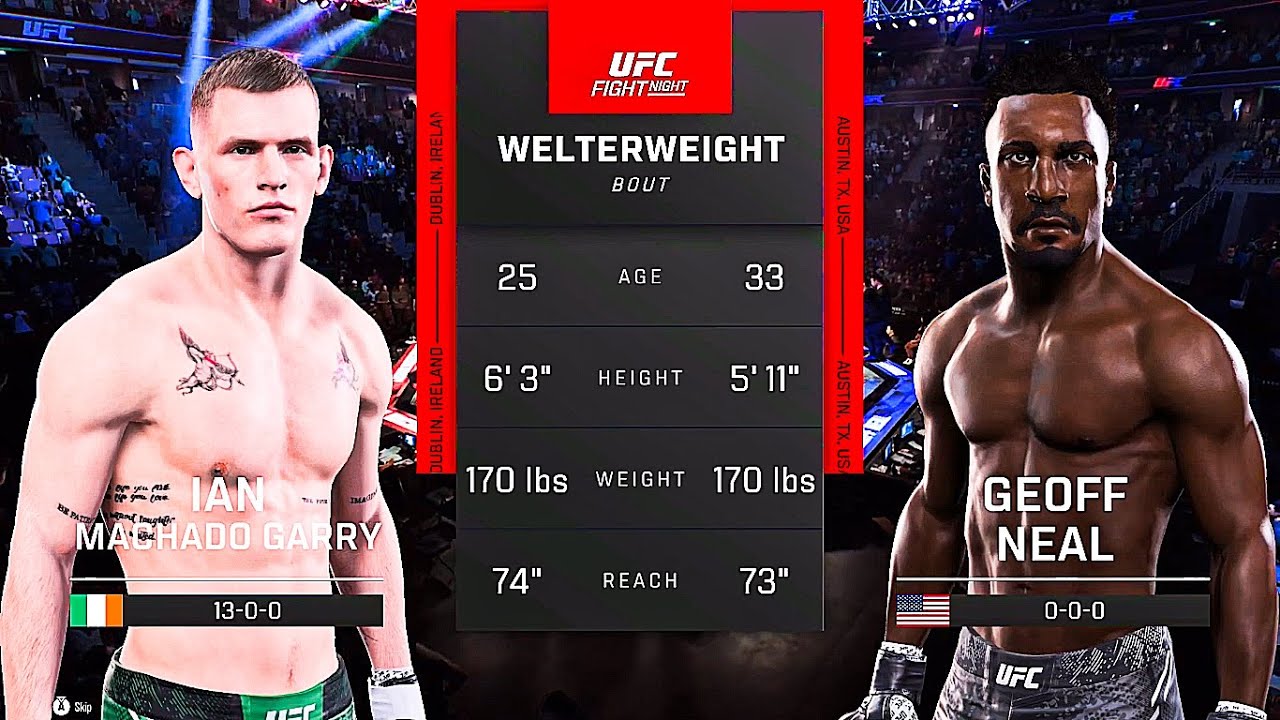 Ian Garry vs Geoff Neal FULL FIGHT - UFC 5 AI Simulation - YouTube
