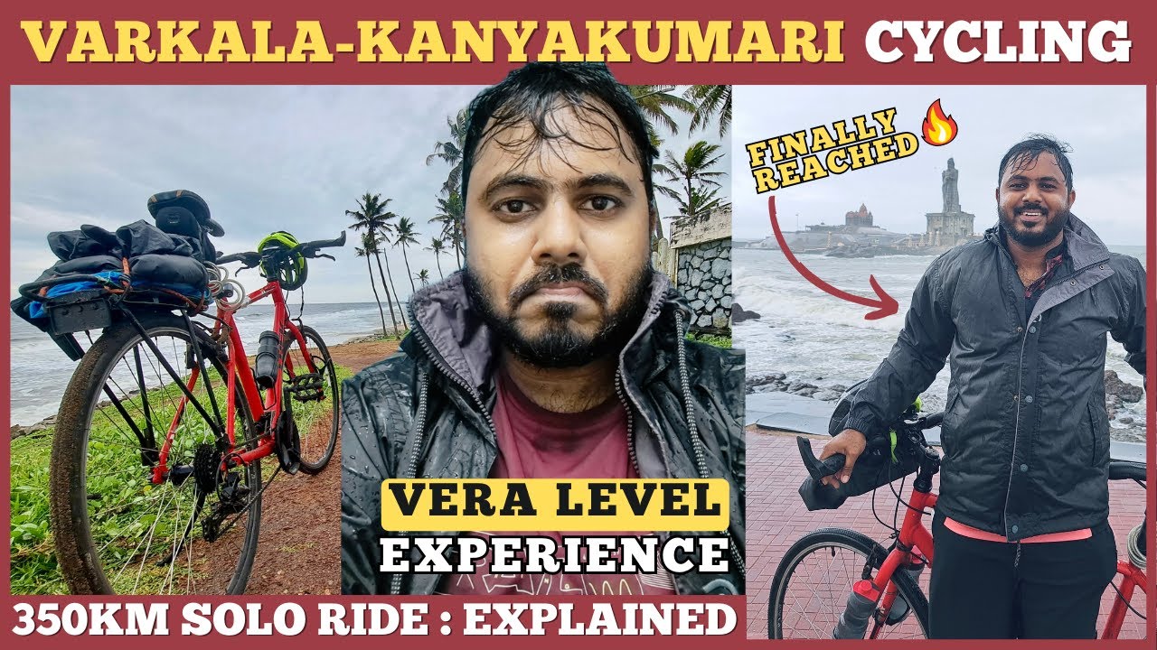 Varkala - Kanyakumari Cycling Vlog 🚴| 350km Solo Cycle ride 💥😱 - YouTube