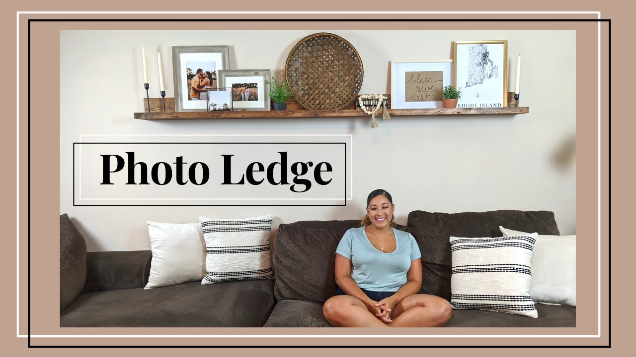 Easy DIY Photo Ledge/ Floating Shelf - YouTube