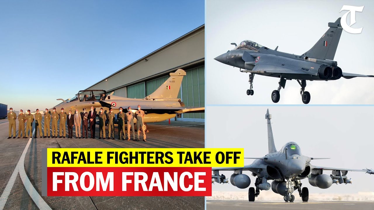 Five Rafale aircraft take off from France on Monday - YouTube