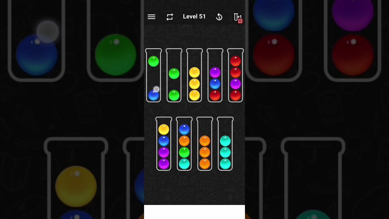 Ball Sort Color Water Puzzle Level 51-60 Walkthrough Solution iOS ...