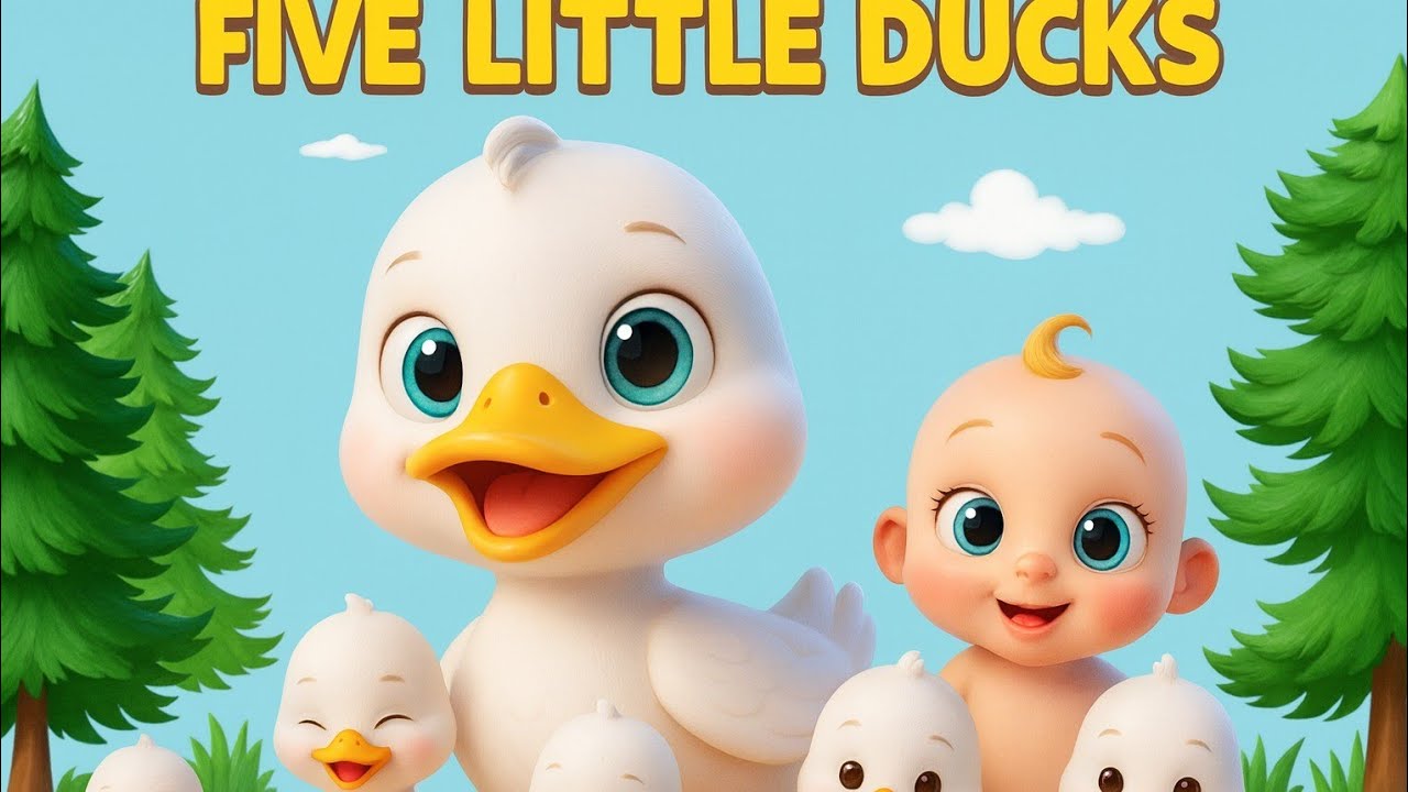 📌 Five Little Ducks 🦆💗🎶 | Cute Babies Acting Duck Movements 😺 | Baby ...