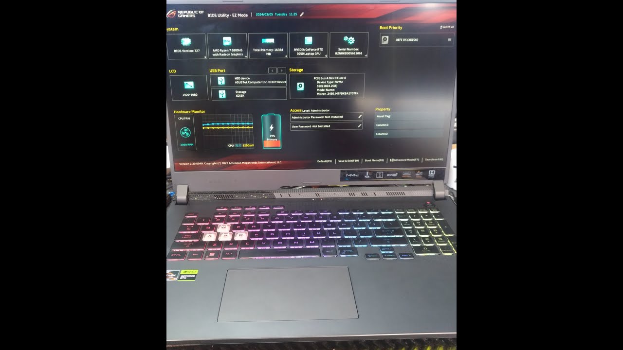 ASUS G713RC CORRUPTED WINDOWS . PROBLEM SOLVED ! - YouTube