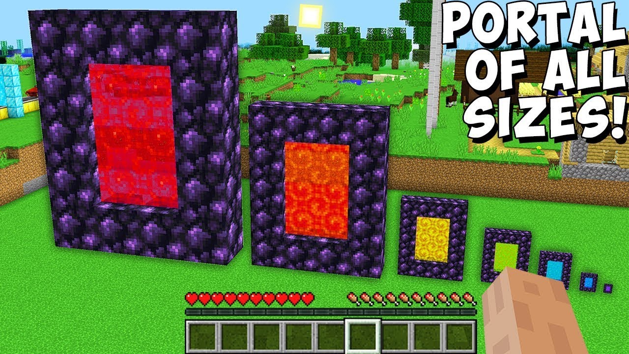 I can BUILD PORTAL OF ALL SIZES in Minecraft ! TINY, SMALL, NORMAL, BIG ...
