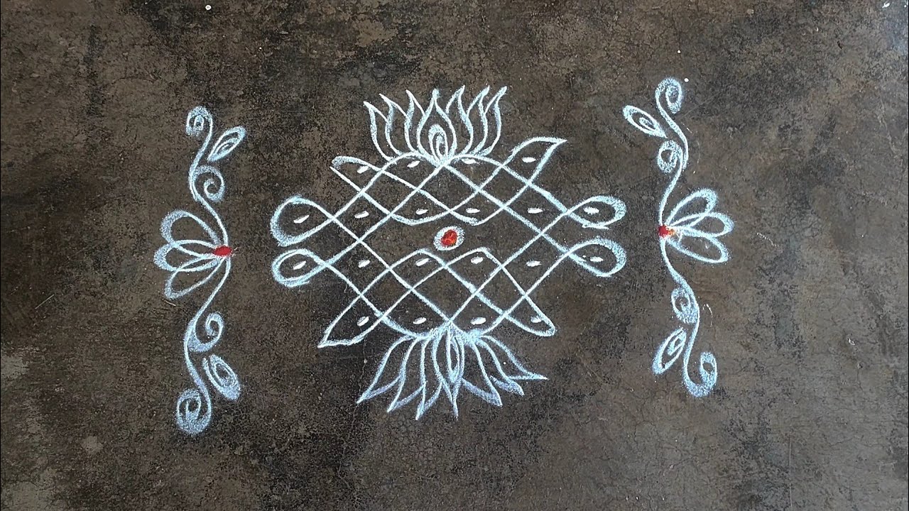 Mellikala muggulu || 6×4dots || Daily rangoli designs || Easy muggulu ...