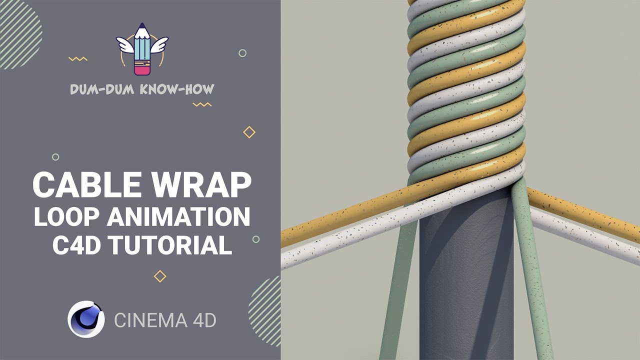 Cable Wrap Loop Animation Cinema 4d Tutorial - YouTube