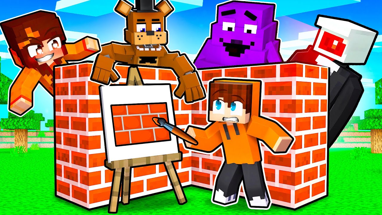 PAINT To SURVIVE with Crazy FANGIRL in Minecraft - YouTube