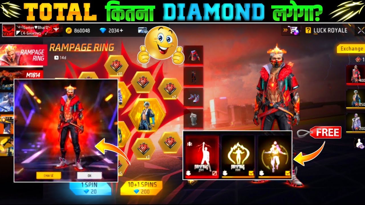 New Rampage Ring Event :- One Spin Trick / Rampage Ring Event Free Fire ...