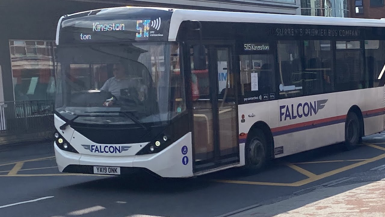 ADL Enviro200 MMC Falcon Buses YX19 ONK Route 515 Kingston - YouTube