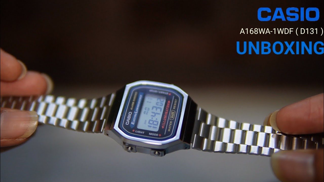 CASIO Vintage A168WA-1WDF ( D131 ) - YouTube