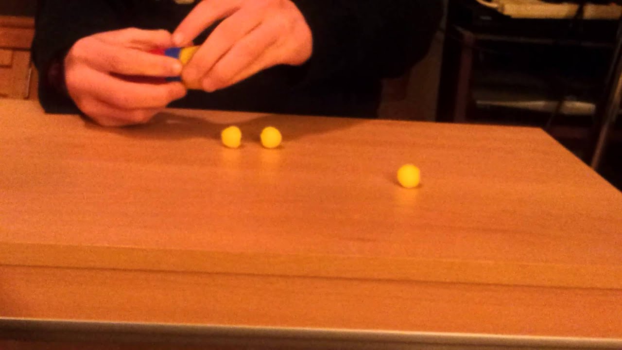 3 cup magic ball trick - YouTube