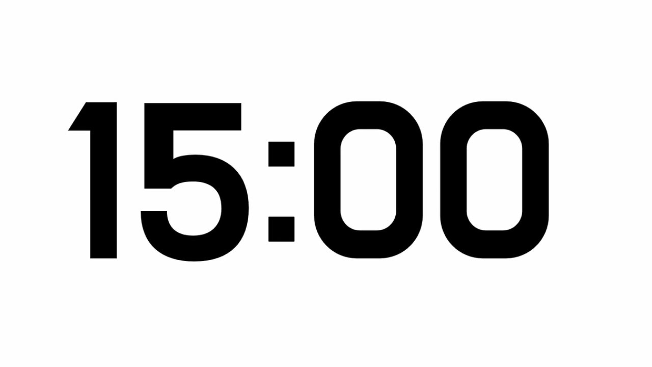 15분 타이머 하얀색 배경/15 Min free countdown timer with white background - YouTube