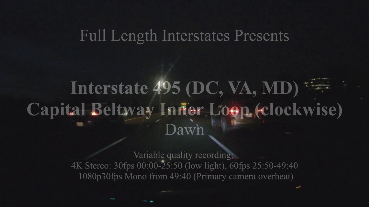 MD VA DC I-495 Capital Beltway Inner Loop - YouTube
