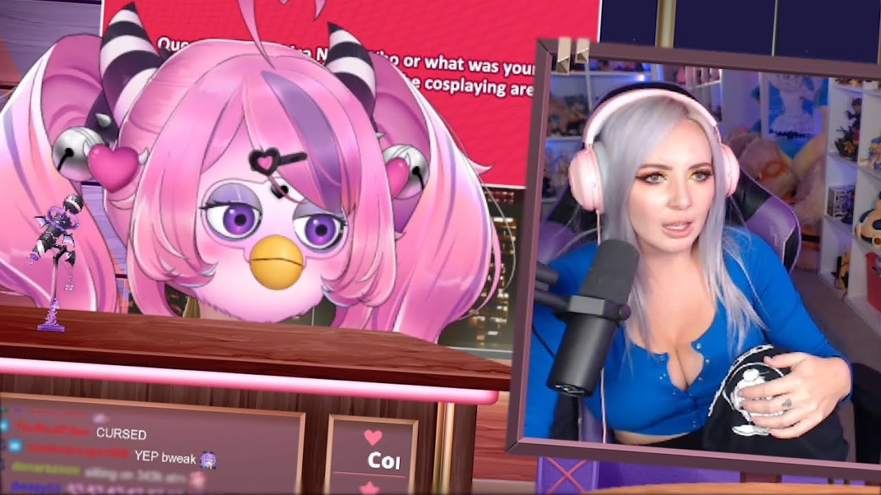 ironmouse Showed Her Furby Face To Jessica Nigri - YouTube