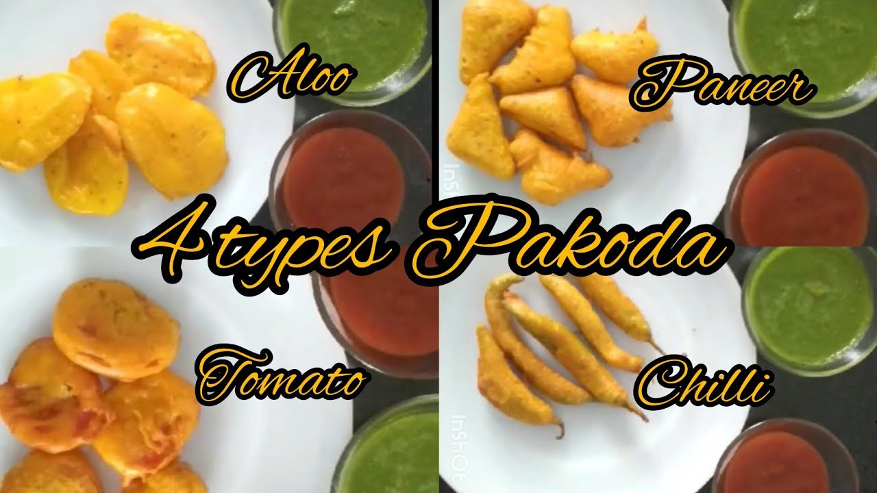 paneer Pakoda recipe #aloo pakoda recipe #One batter 4 types pakoda ...