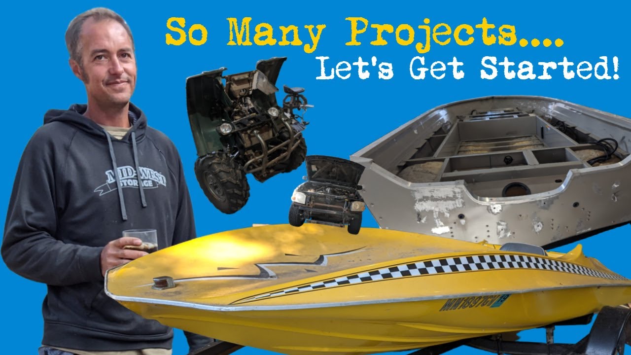 Hydrostream Viper Race Boat and all the Boats to Restore! - YouTube