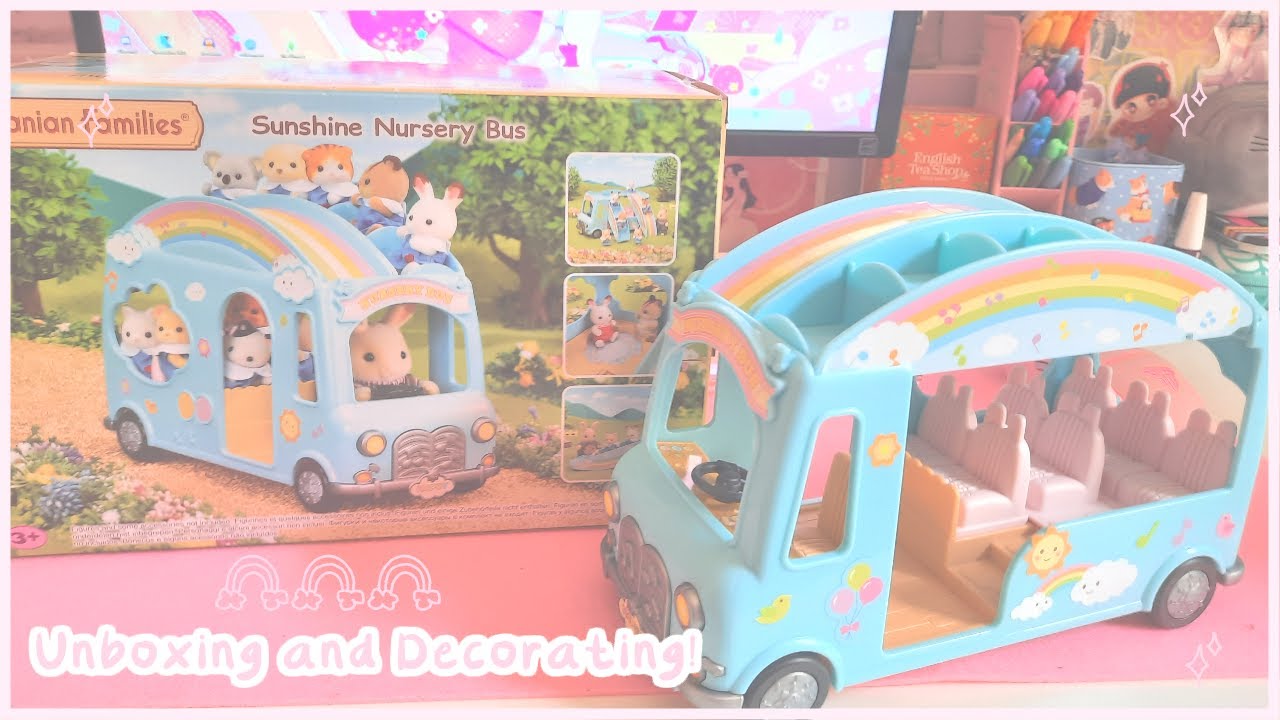 Sylvanian Families 】Sunshine Nursery Bus【 Unboxing 】 - YouTube