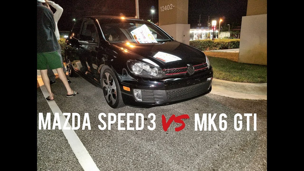 Mazda Speed 3 vs Volkswagen MK6 GTI & MK7 GTI - YouTube