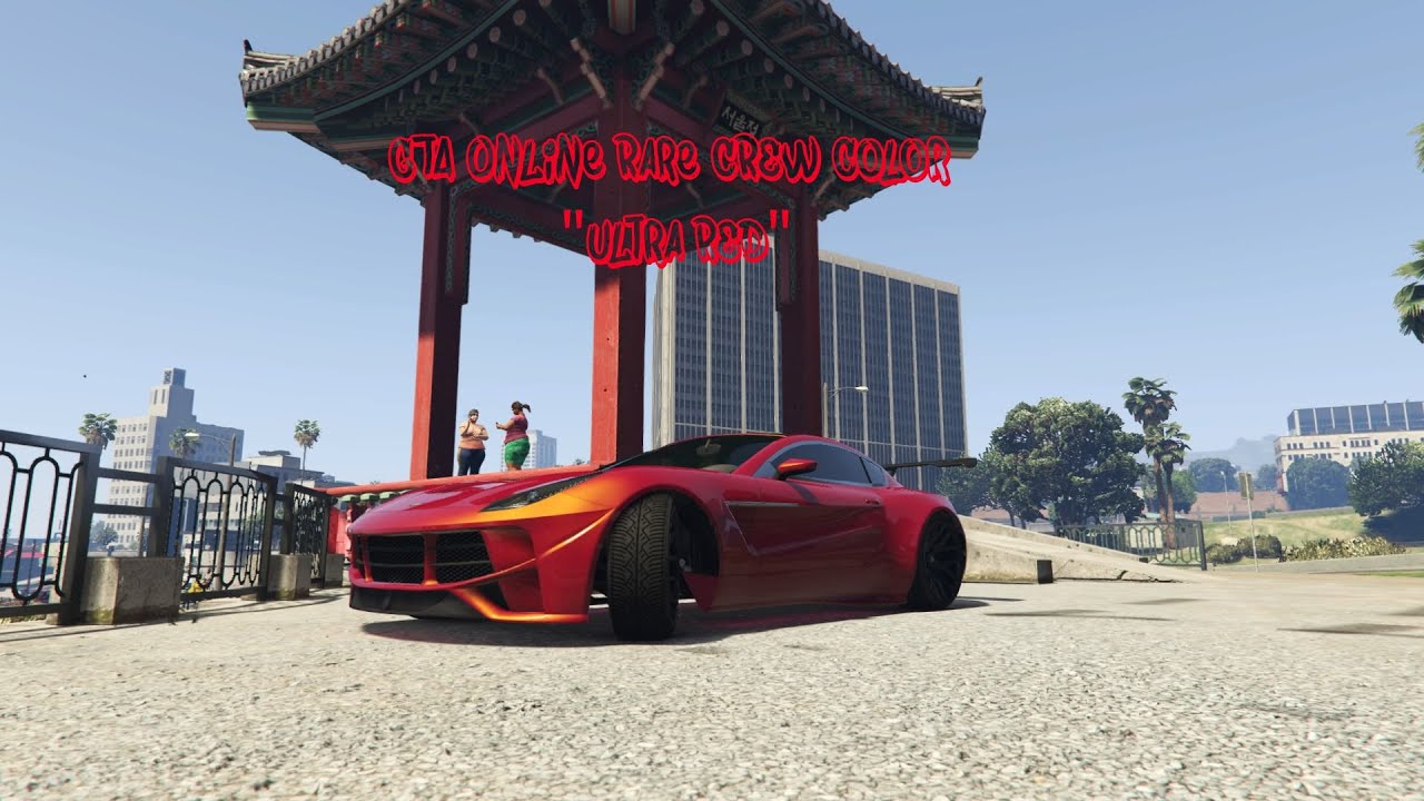 GTA V Online - RARE - Crew Color "Ultra Red" - YouTube