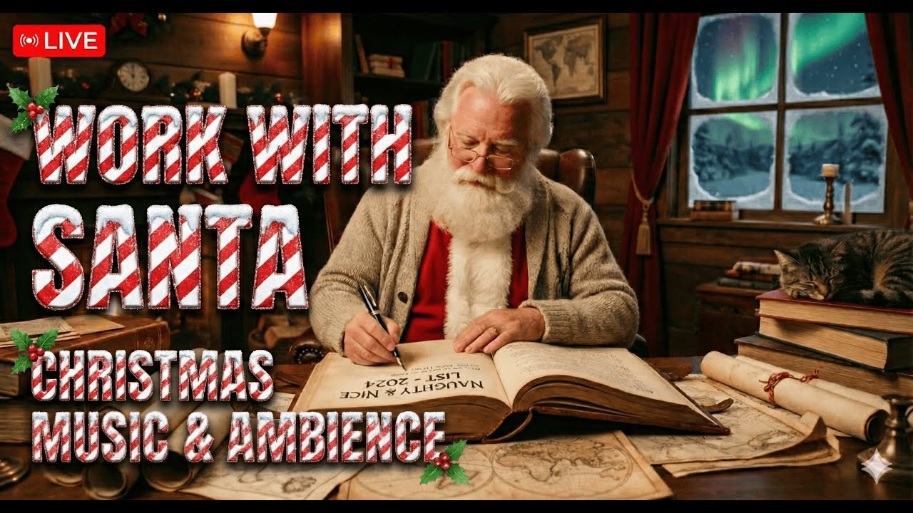 Cozy Time With Santa Writing Naughty or Nice List 📜 Christmas Ambience ...