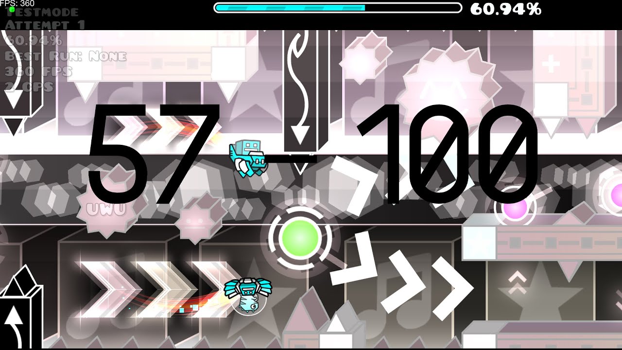 DOUBLE DASH 57 - 100 | Geometry Dash - YouTube