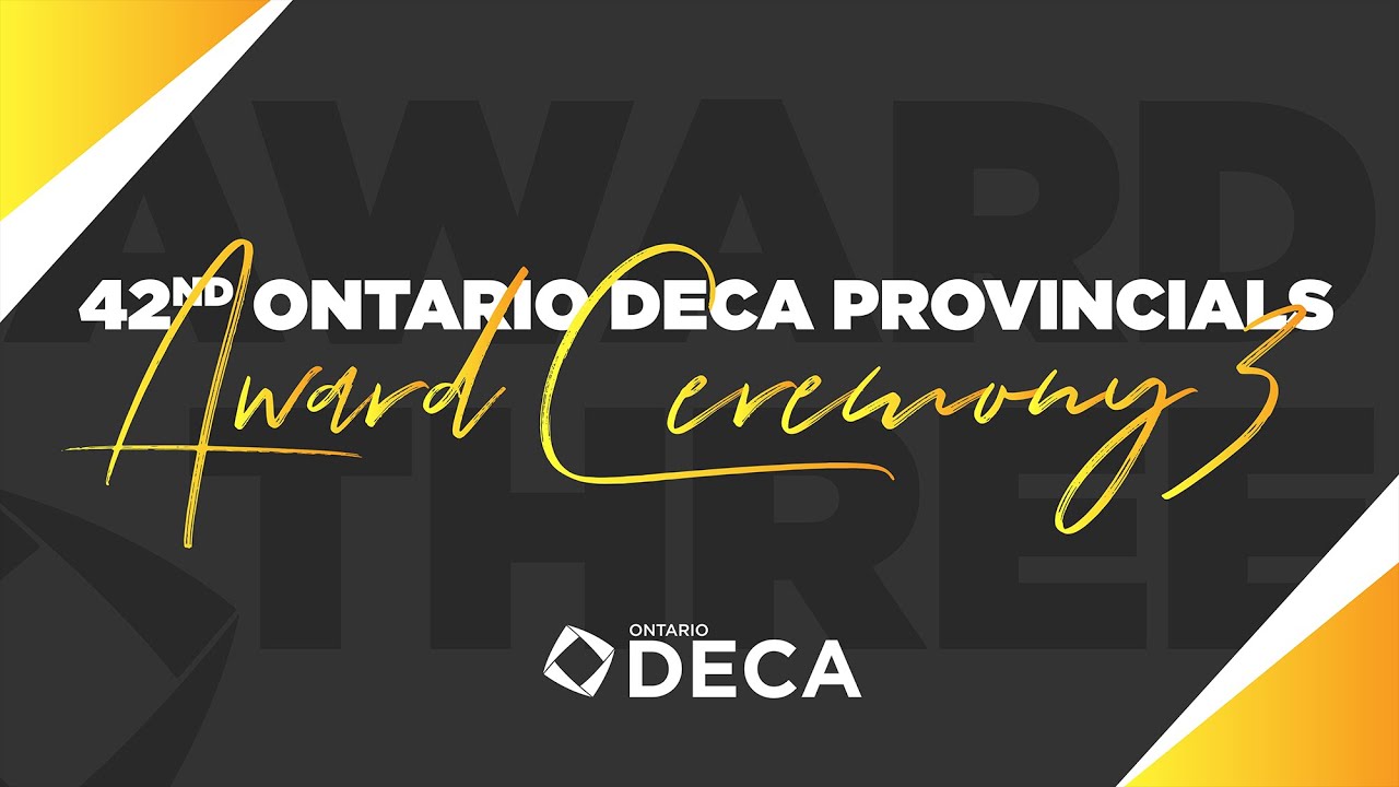 Awards Ceremony 3 | Ontario DECA Provincials 2021 - YouTube