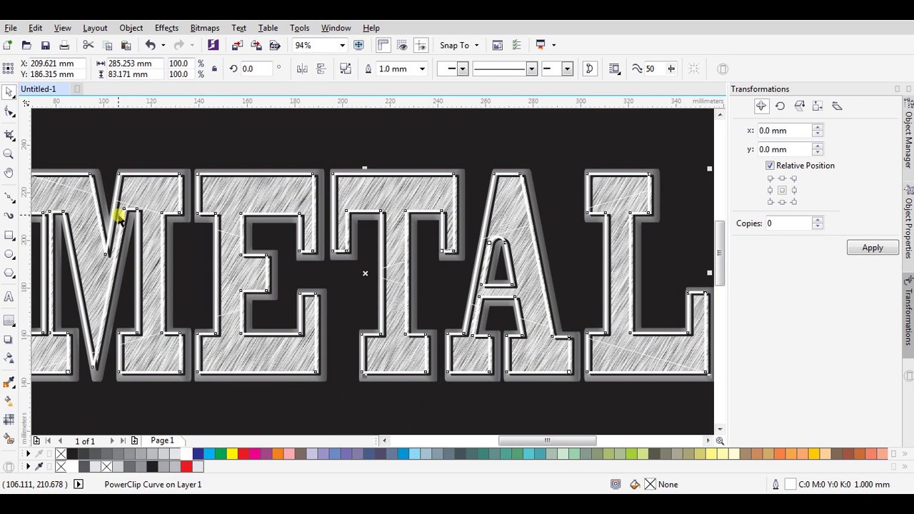 How to create/make text effect i in CorelDraw - YouTube