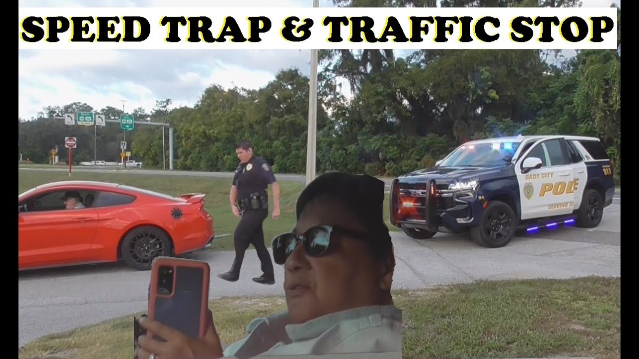 SPEED TRAP Cop Watch TRAFFIC STOP Dade City POLICE Department officer in their FREQUENT waiting ...