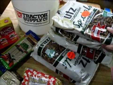 Stocking up - Preppers long term food storage in 5 gallon buckets - YouTube