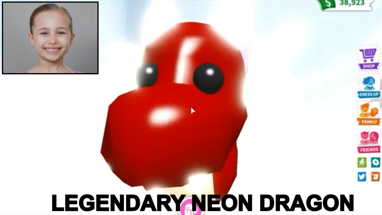 My LEGENDARY NEON DRAGON Loves Exploring The Place! Roblox Adopt Me ...