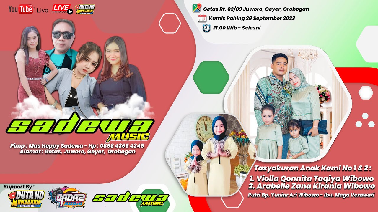 Live SADEWA MUSIC//CADAZ Audio//DUTA HD MONDOKAN Getas Juworo Geyer ...