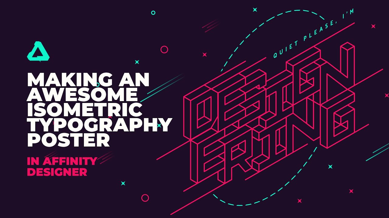 Making an Awesome Isometric Typography Poster in Affinity | Speed Art ...