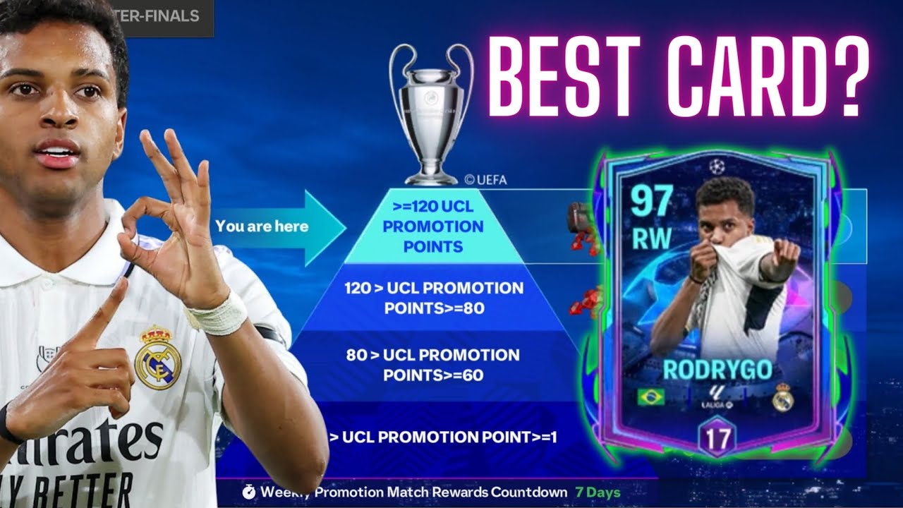 Rodrygo UCL BEST CARD? 90-95 OVR Pack Opening FC Mobile #akgamingfc ...