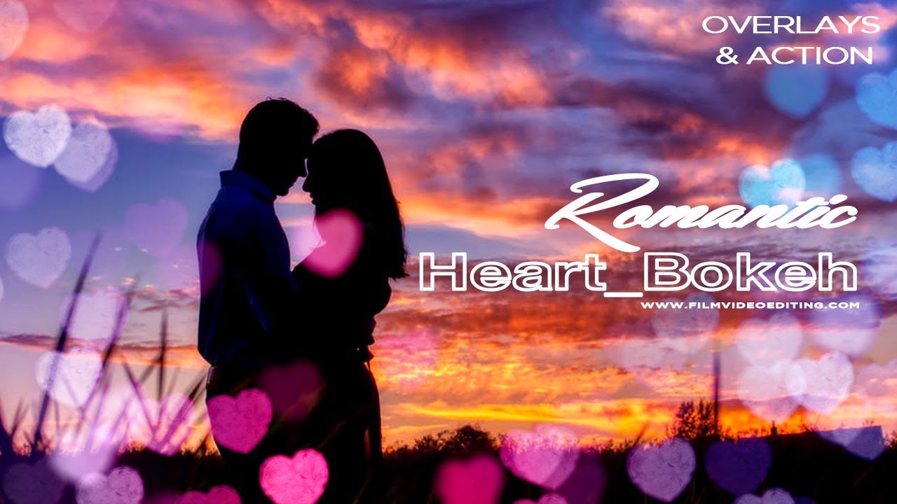 Romantic Heart Bokeh Effects Actions And Overlays | 52 Heart Bokeh ...