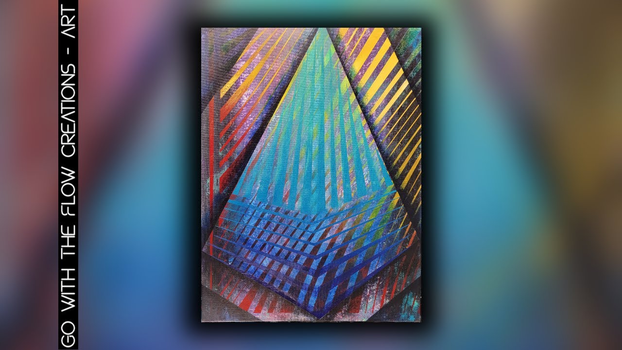 Abstract Demonstration on creating a 3D effect with masking tape and ...