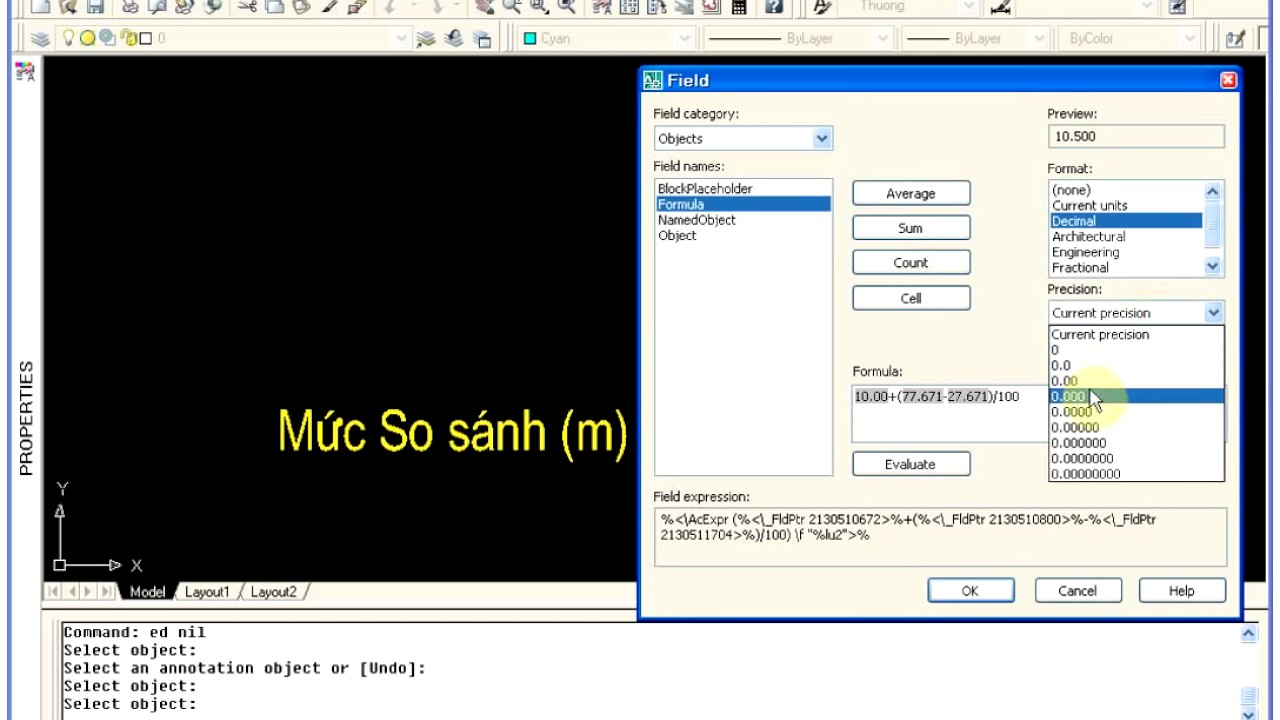 Auto level block in AutoCAD 2008 Field in autocad - YouTube