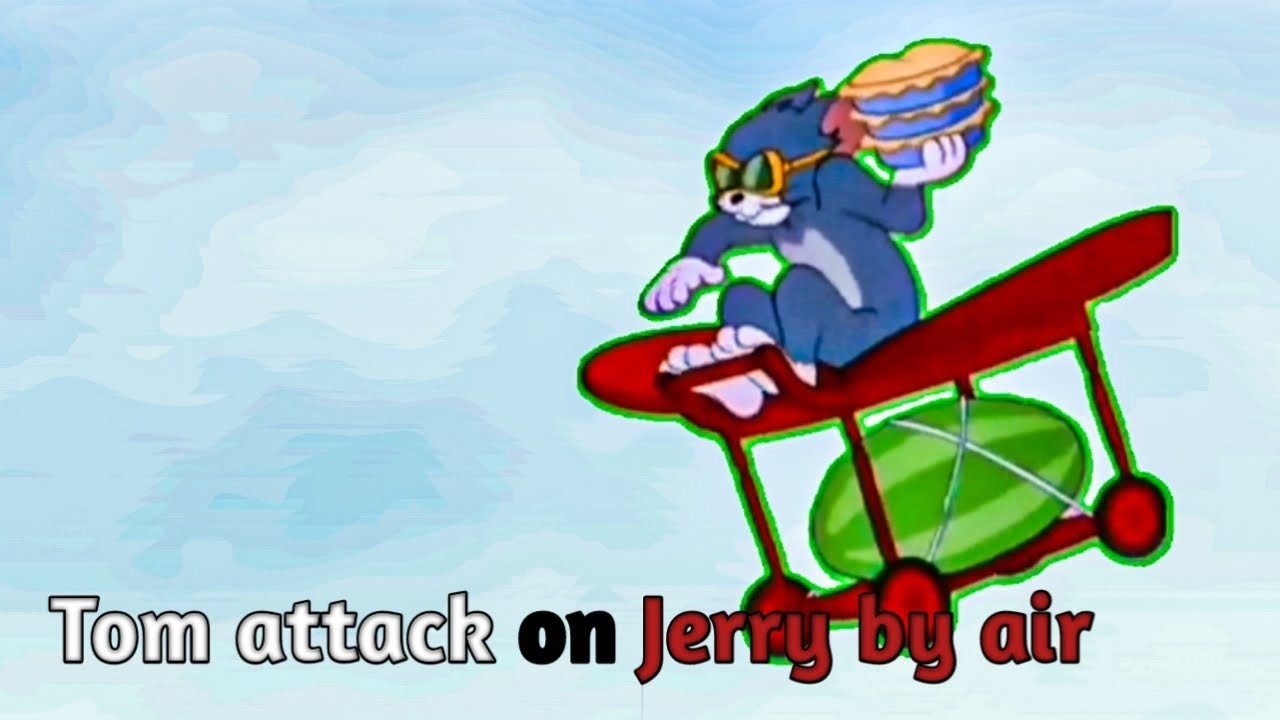 Tom attack on Jerry by air/Tom and Jerry funny videos||Cartoons ki ...