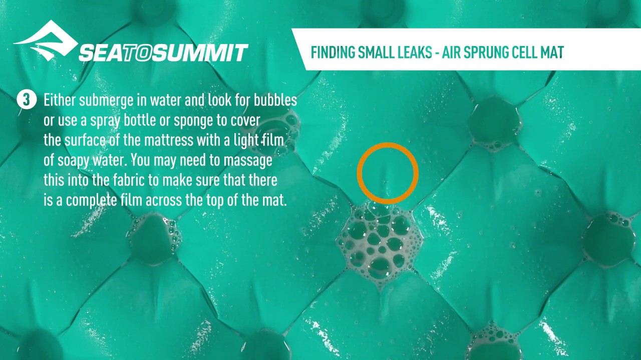 Sea to Summit Mat Repair - Find Holes Air Sprung Cell Mats - YouTube