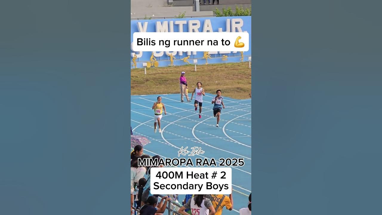 Bilis ng runner na to fom Roxas, Palawan!💪MIMAROPA RAA 2025 400M Secondary Boys Time Trial # ...