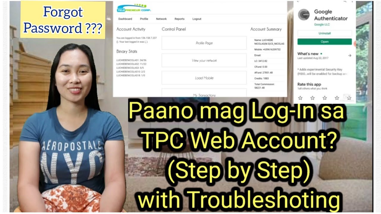 How to Log-in TPC Web Account(Step by Step) with Troubleshooting - YouTube
