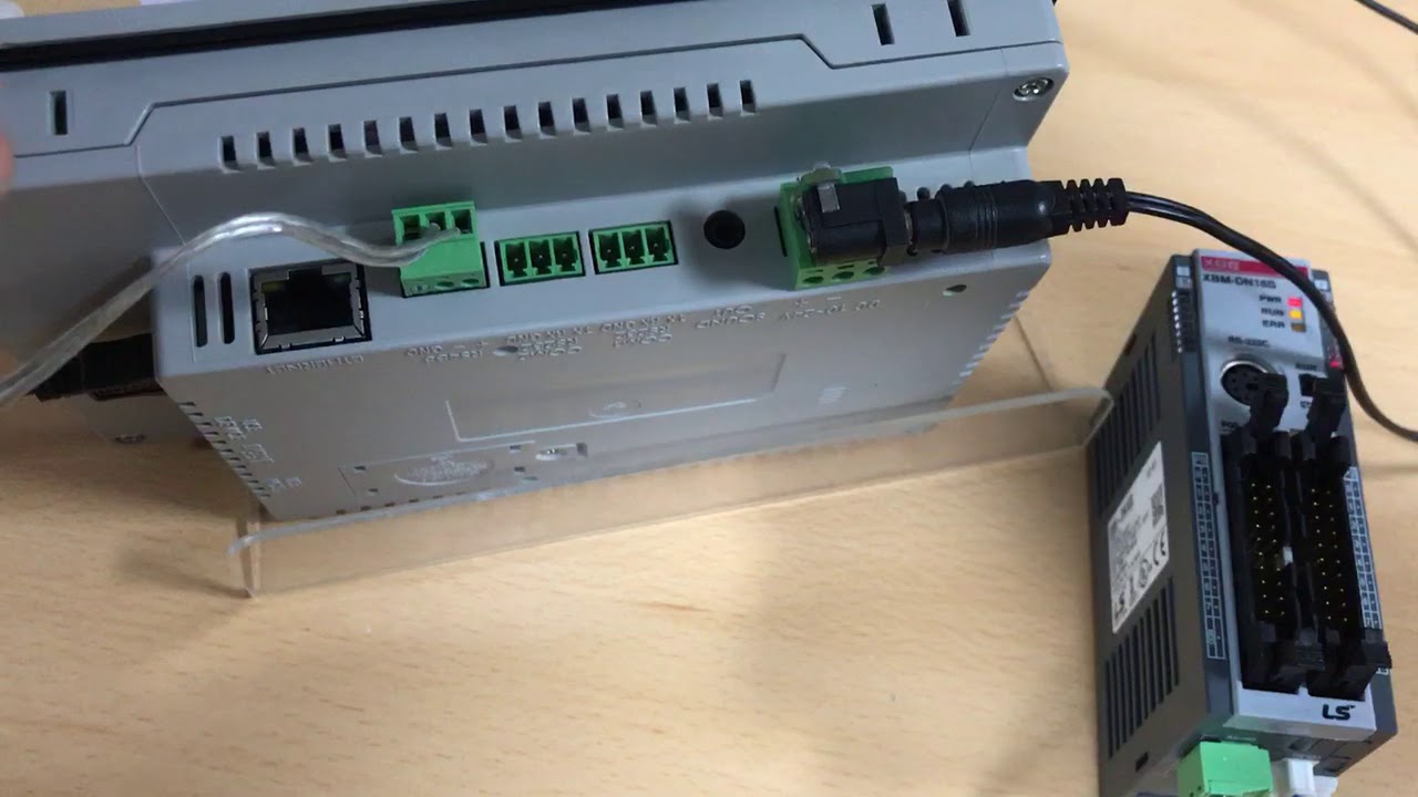 HMI XGB PLC RS485 - YouTube