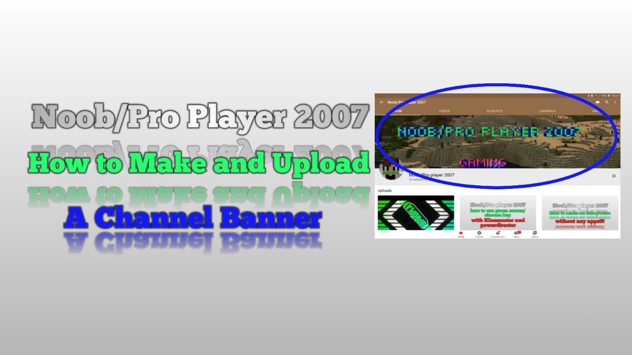 How to Make and Upload Channel art/Channel banner/Channel Background ...