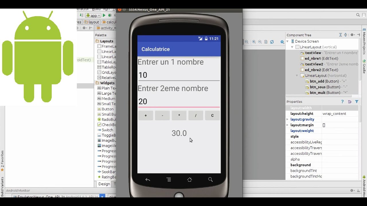 Initiation Android : Calculatrice - YouTube