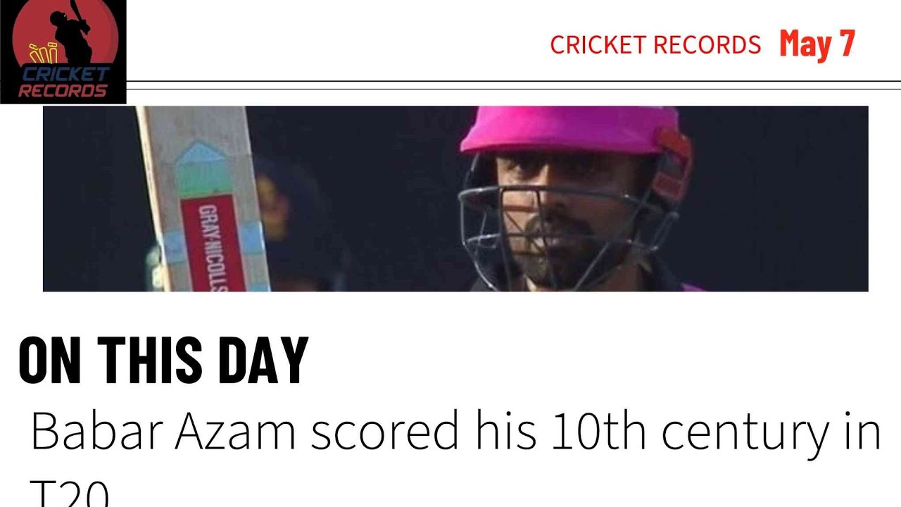 Babar Azam scored his 10th century in T20 | ZUBAIR AZIZ | CRICKET ...